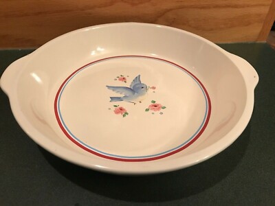 DWS/MWS Bluebird Blue Bird PIE PLATE Off White | eBay