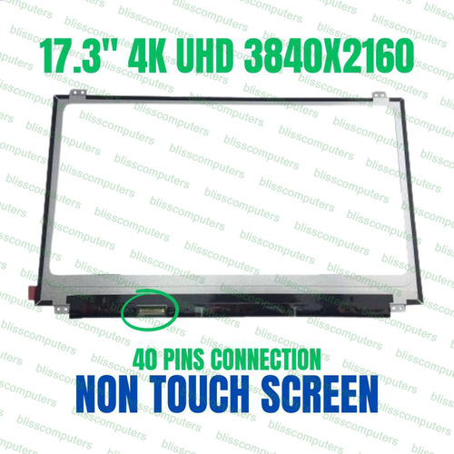 17.3" UHD 4K 3840x2160 Led LCD Screen Replaces Dell 2DK4K CK7T7 ...