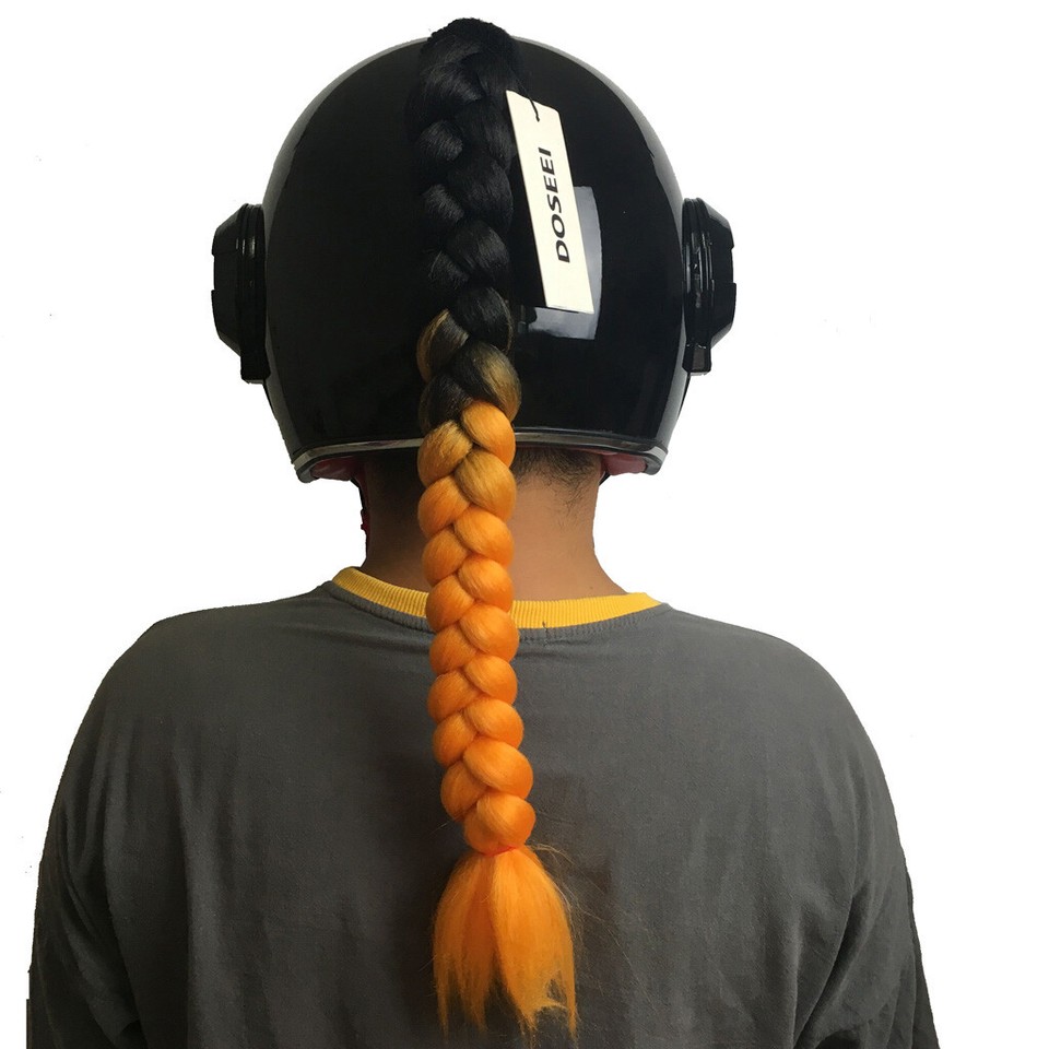 Gradient Ramp Helmet Braids / Ponytail Motorcycle Bike PC Helmet Hair 1 ...