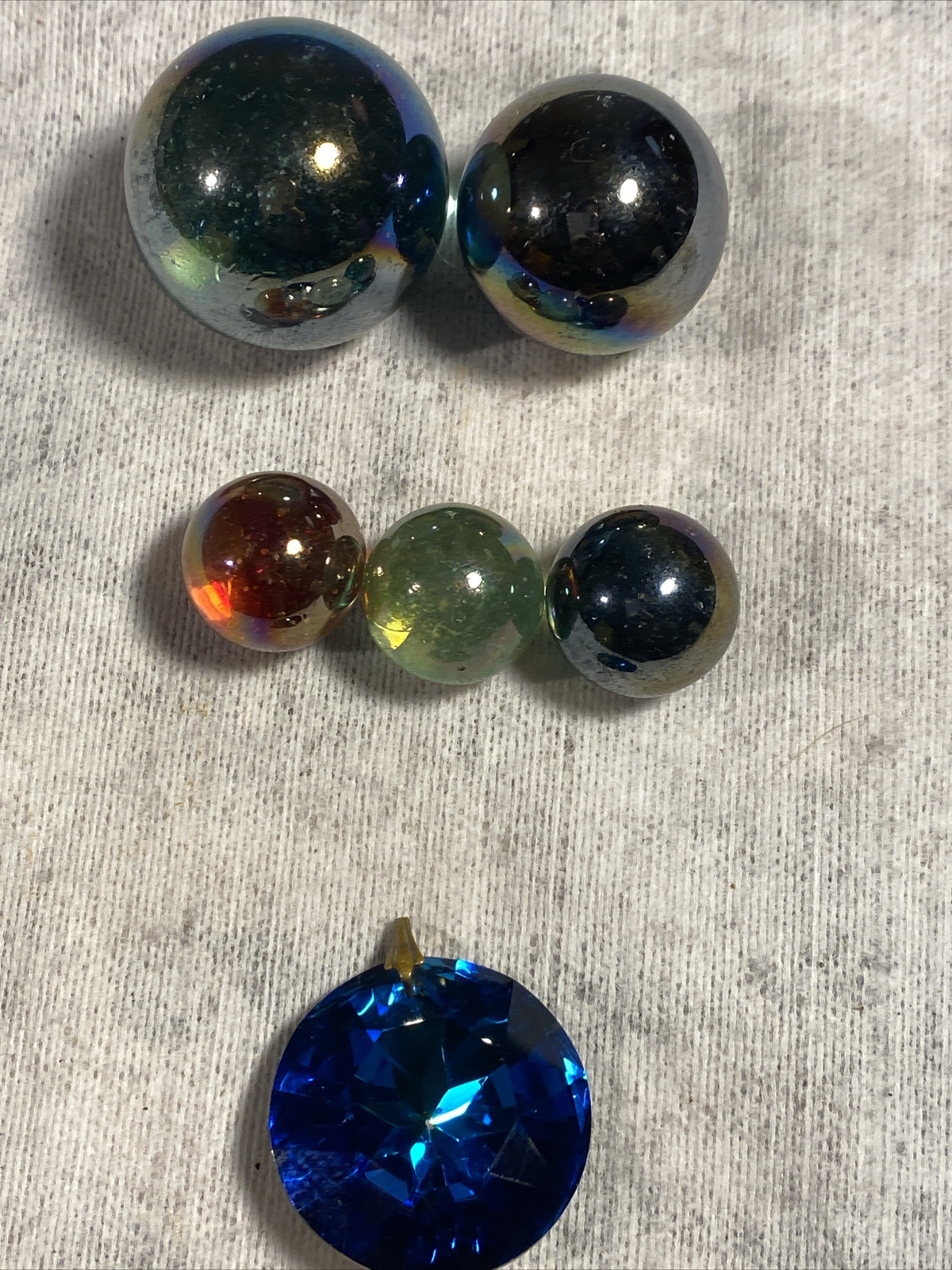 Lot Of 5 Vintage Marbles Metallic 3 Small And 2 Large | eBay