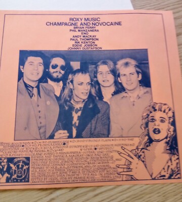 Roxy Music LIVE 1975 Amazing Korny Fone lp CHAMPAGNE & NOVOCAINE early ...
