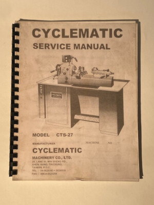 Cyclematic Service Manual - CTS-27 | eBay