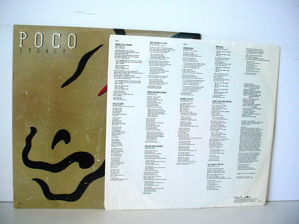 POCO Legacy Original VINYL LP from 1989 (RCA 9694-1-R). Translucent ...