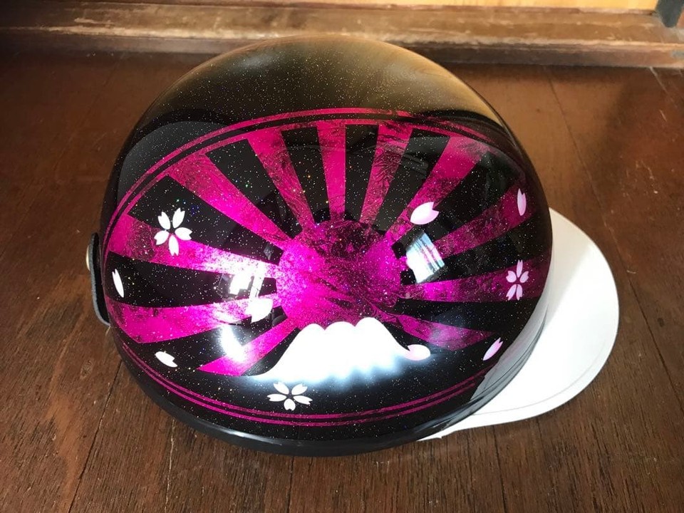 Japanese Bosozoku Helmets Fuji nisshou korukuhan Cork Half Japan #44 | eBay