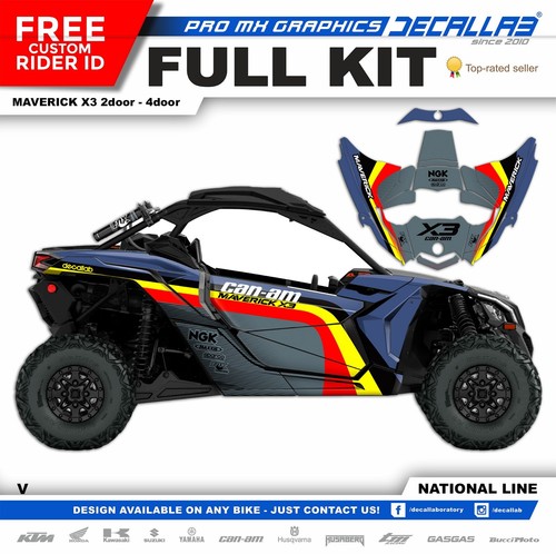 CAN AM MAVERICK X3 SUPER DURABLE UTV Stickers Kit Graphics Set Decals ...