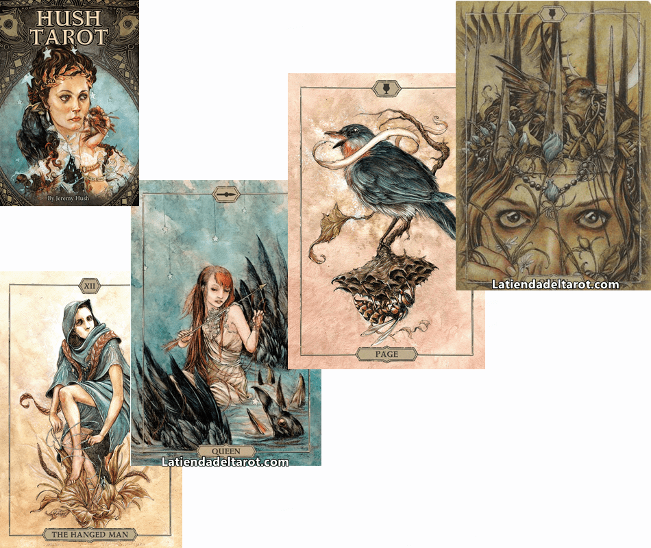 Hush Tarot: A 78 Tarot Cards Deck English Version Future Telling Occult ...