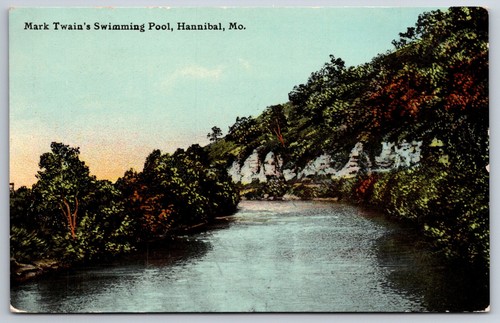 Hannibal Missouri~Mark Twain's Swimming Pool~River View & Bluffs~1912 ...
