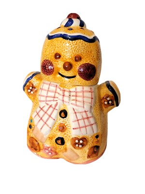 VINTAGE CHRISTMAS GINGERBREAD MAN CERAMIC COOKIE JAR | eBay