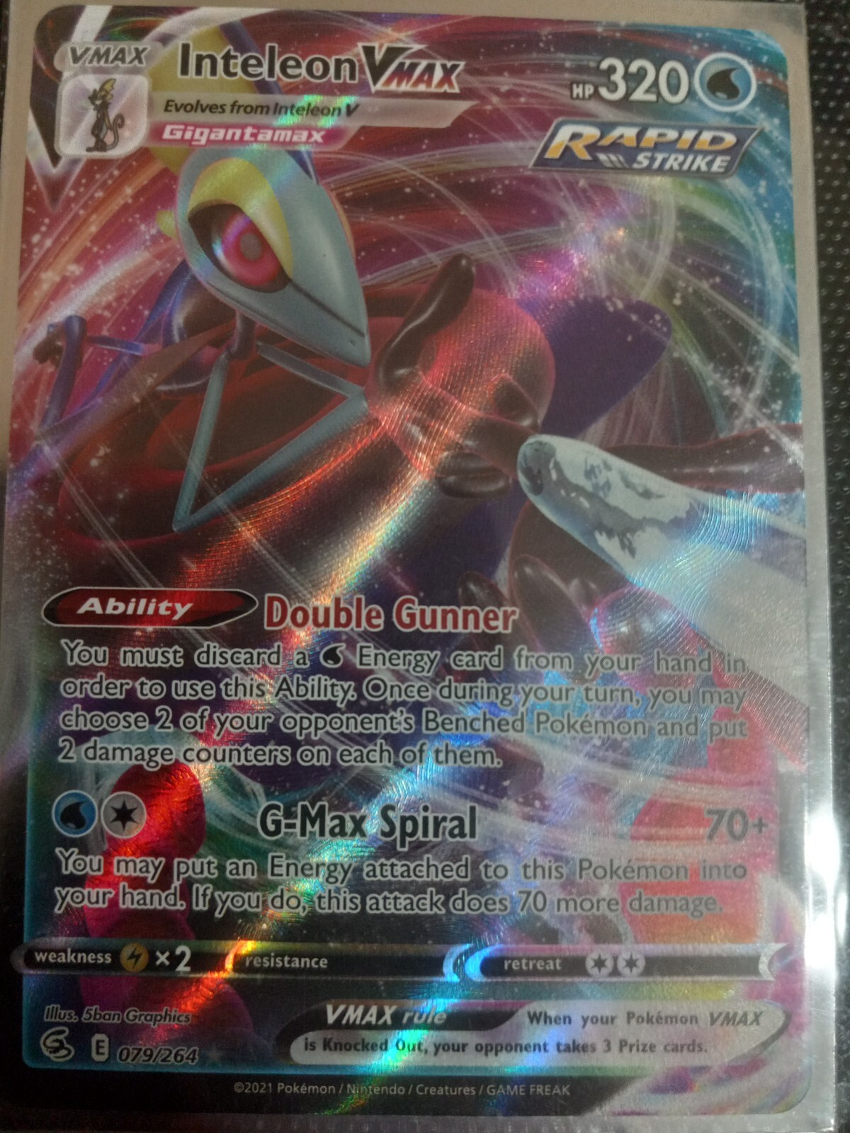 Pokémon TCG Inteleon VMAX Fusion Strike 079/264 Holo Ultra Rare | eBay