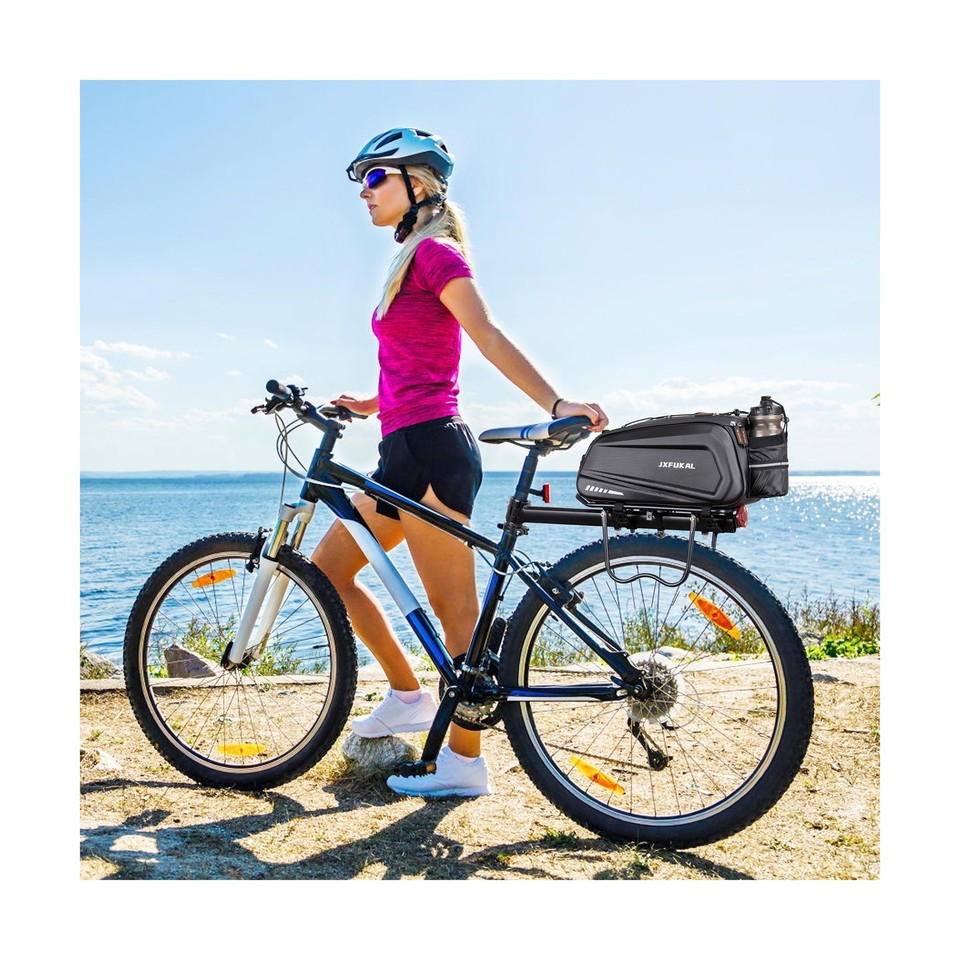 JXFUKAL Bike Bags for Bicycle Rear rack - 9.5L/17L/40L Hard Shell ...