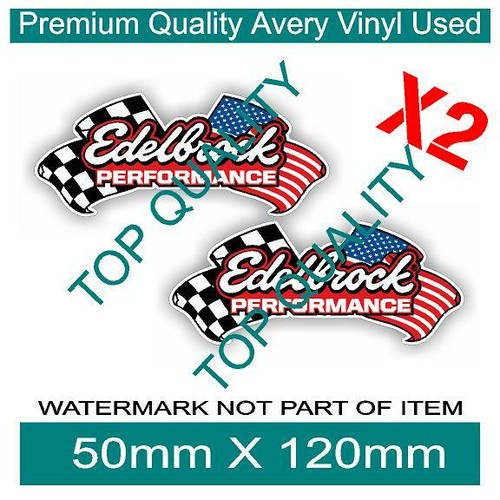 EDELBROCK PERFORMANCE DECAL STICKER X2 VINTAGE HOT ROD RAT ROD DECALS ...
