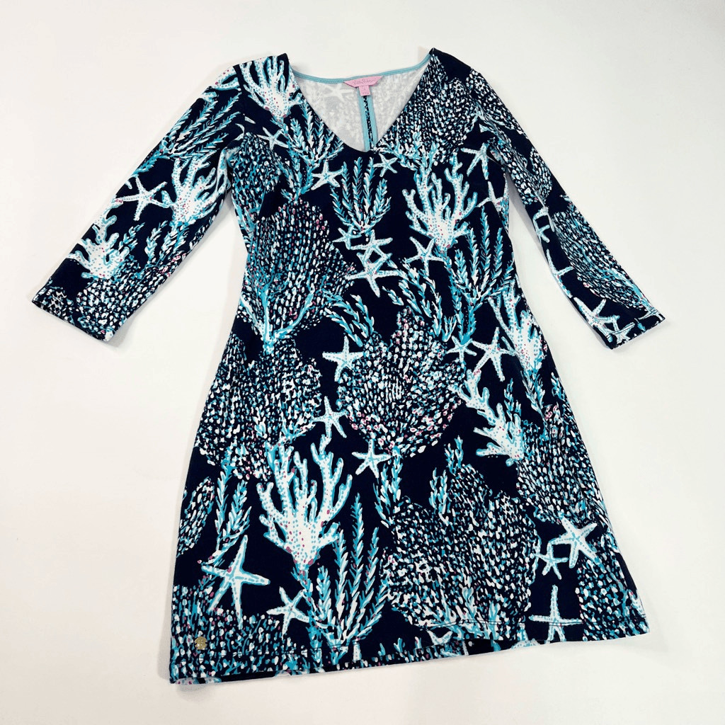 Lilly Pulitzer Clarke French Terry Shift Dress Womens… - Gem