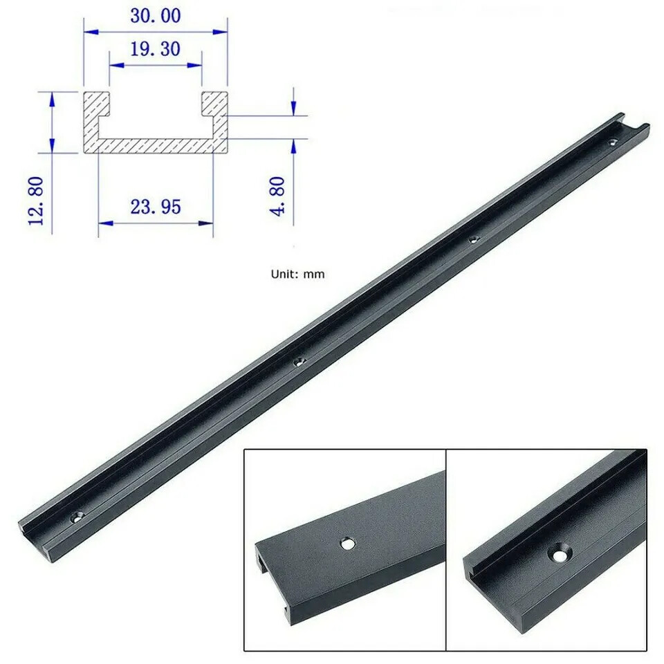 T Track T Slot Miter Track for table saw Miter Saw Aluminium 19 or 30mm ...