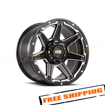 Grid Wheels 20x10 -12 5x150 110.30 GD06 Gloss Black with Milled Accents ...