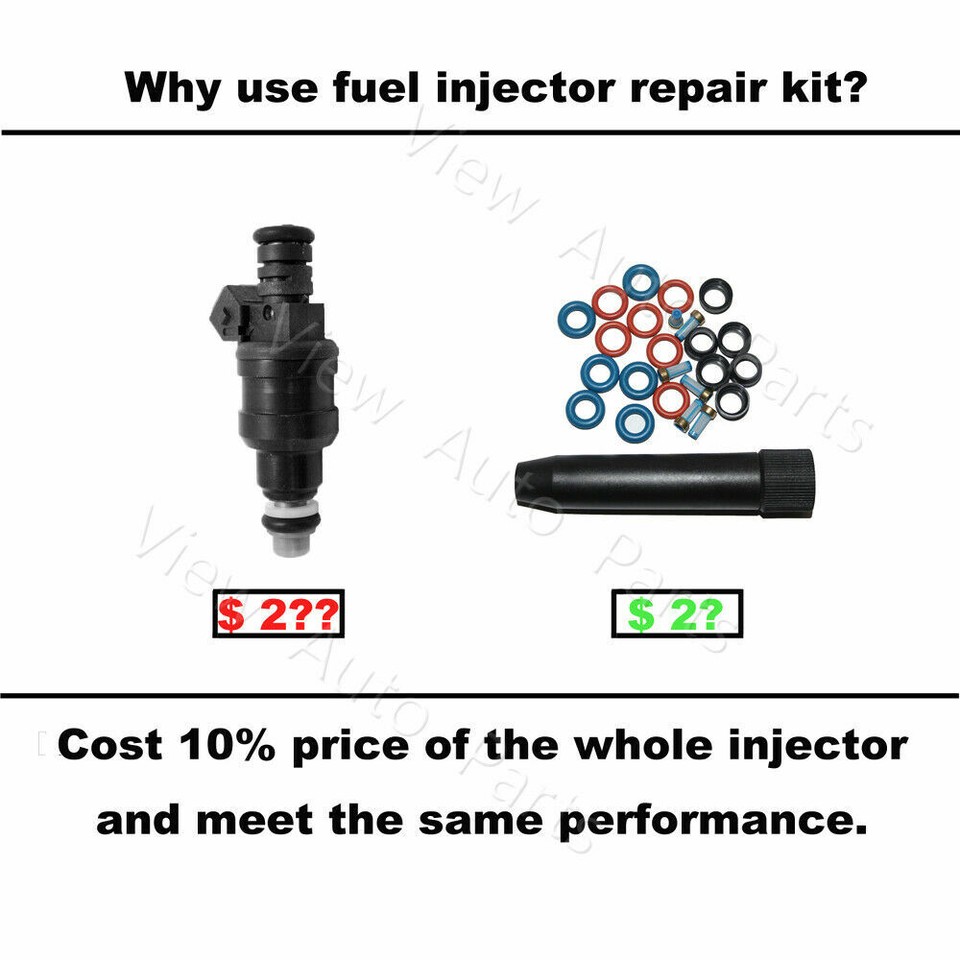 6 Set Fuel Injector Repair Seal Kit For BMW 328is 528i Z3 M3 E36/E38 ...