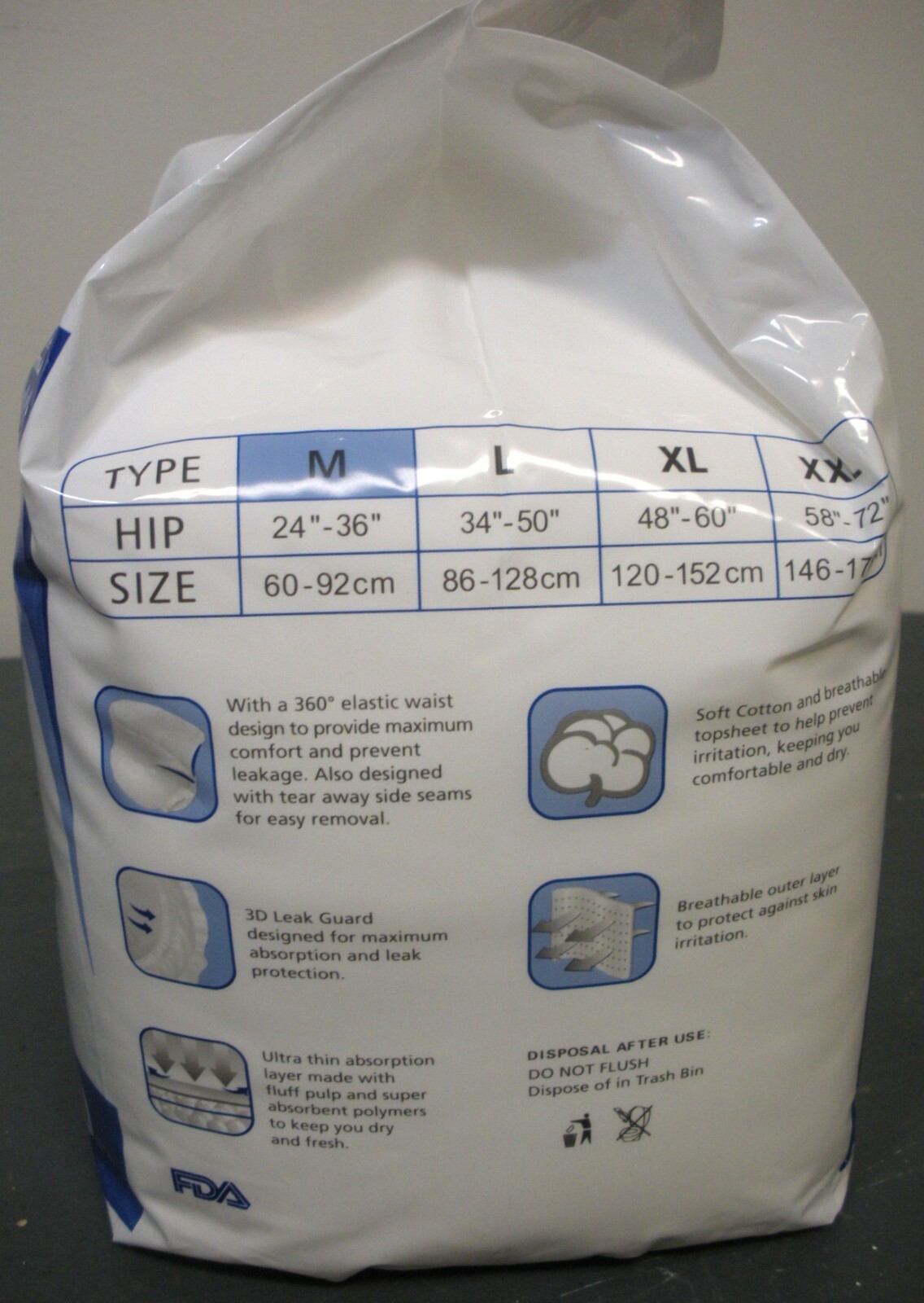 Freedom Plus Pull-On Protective Underwear M 24" - 36" 10 pcs Max ...