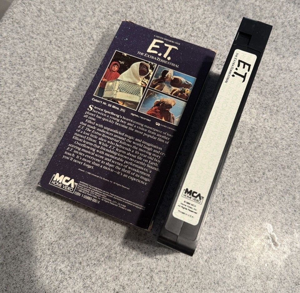 Vintage E.T. Extra-Terrestrial VHS Tape Movie 1982! Green Flap MCA | eBay
