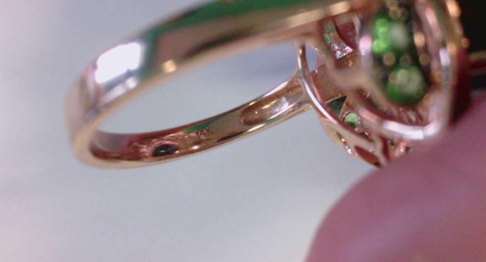 LeVian Crazy Collection Garnet/MultiStone Round Flower 14k RG Ring ...