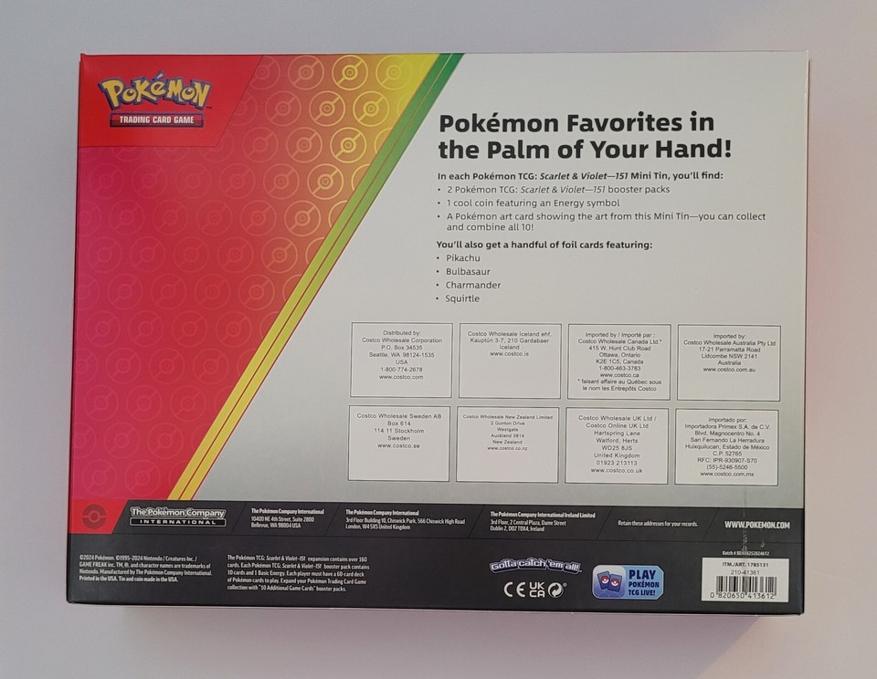 Pokemon Scarlet & Violet 151 (5 pack) Mini Tins 4 Foil Promo Cards ...