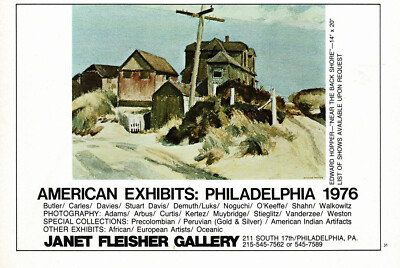 1970s Vintage Edward Hopper Art Janet Fleisher Gallery Original Print ...