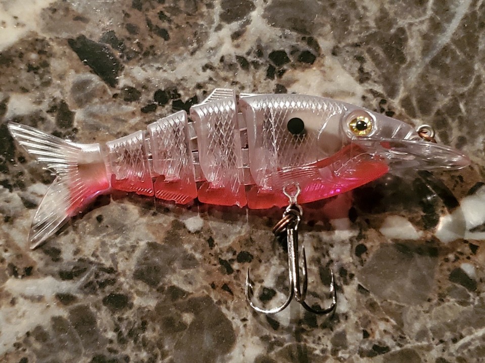 New Kick Tail Diver Swimbait Crankbait Clear Ghost Pink RARE baits!! | eBay