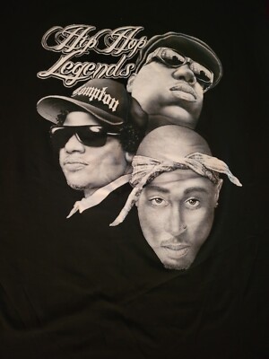 Vintage Flying Horse Mens Hip-Hop Legends Tupac, Biggie, Eazy E Size ...