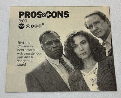1991 ABC tv ad~ PROS & CONS James Earl Jones | eBay