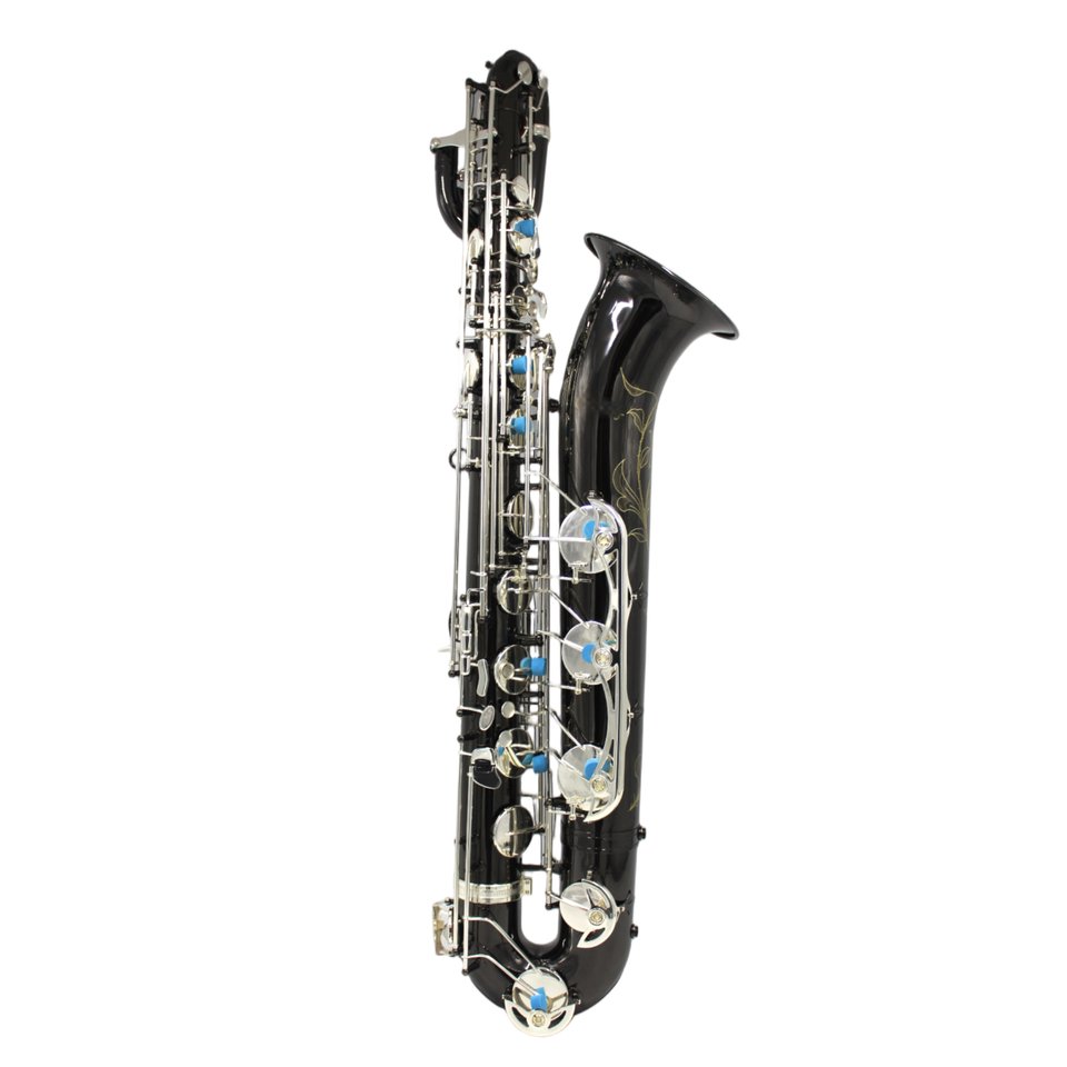 Eastern Music black nickel plated Baritone Saxophone with phoenix ...
