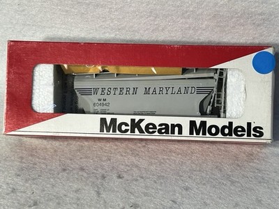 Nice McLean Models Western Maryland 2-Bay Covered Hopper Car HO | eBay