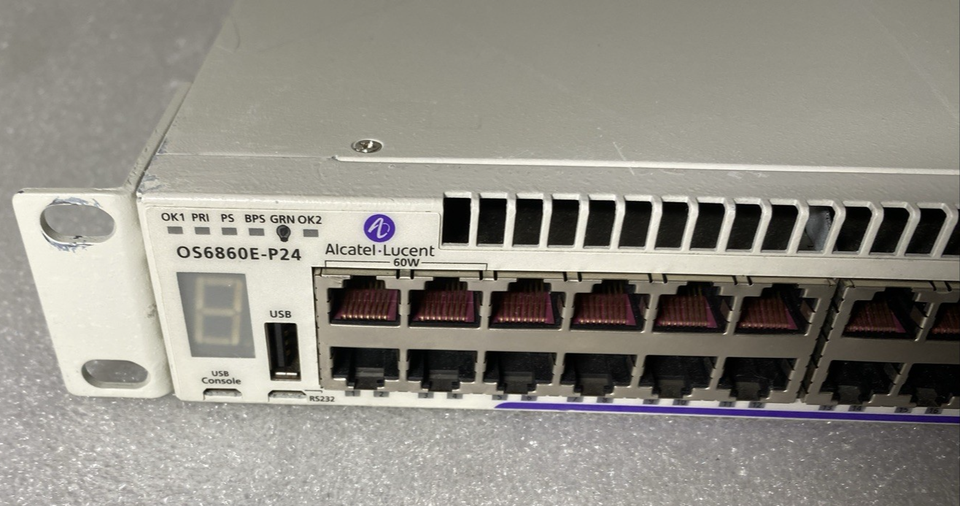 Alcatel-Lucent OmniSwitch OS6860E-P24 Multi gigabit stackable POE Switch | eBay