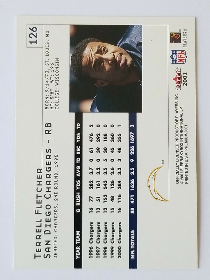 2001 Fleer Premium Terrell Fletcher #126 | eBay