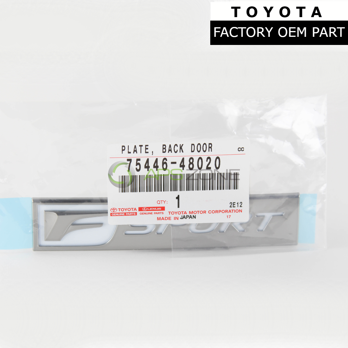 GENUINE LEXUS RX350 RX450h 2016-2022 F SPORT BACK DOOR NAMEPLATE OEM ...