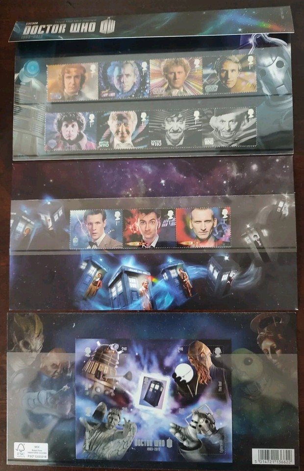 PRESENTATION PACK NUMBER 482. SG3437-3447 & MS3451. DR WHO. | eBay
