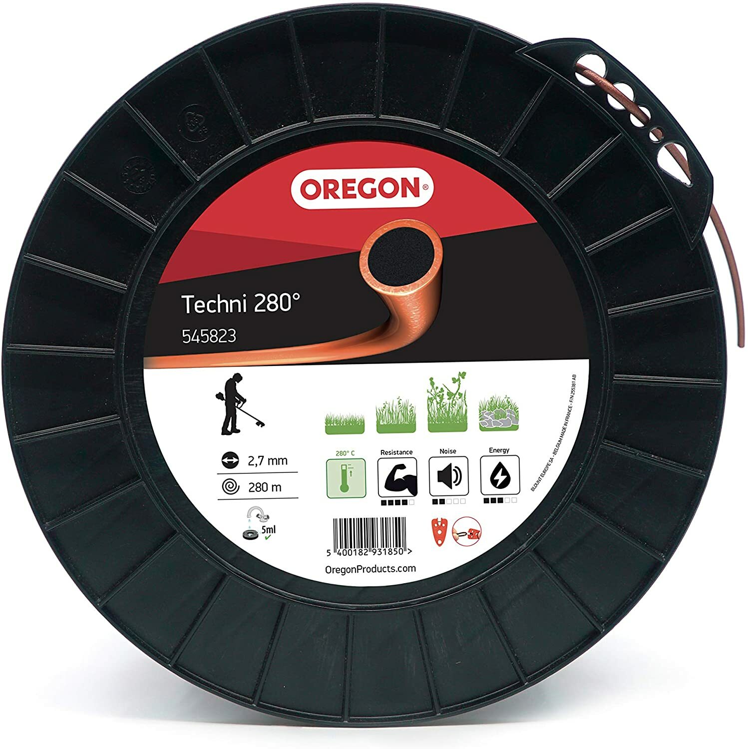 OREGON TECHNI 280 HEAVY DUTY STRIMMER LINE 2.7 x 280 strong strimmer ...