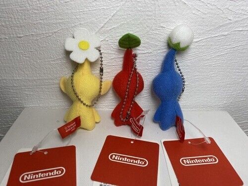 Pikmin mascot plush keychain red blue yellow 3 sets Nintendo Tokyo ...