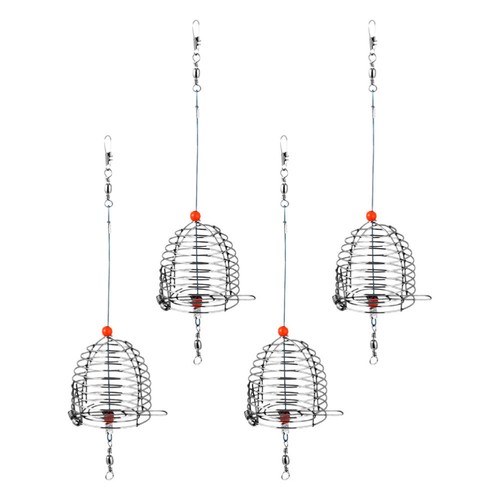 4pcs Fishing Lure Cage Fishing Trap Cage Fishing Bait Trap Bait Cage ...