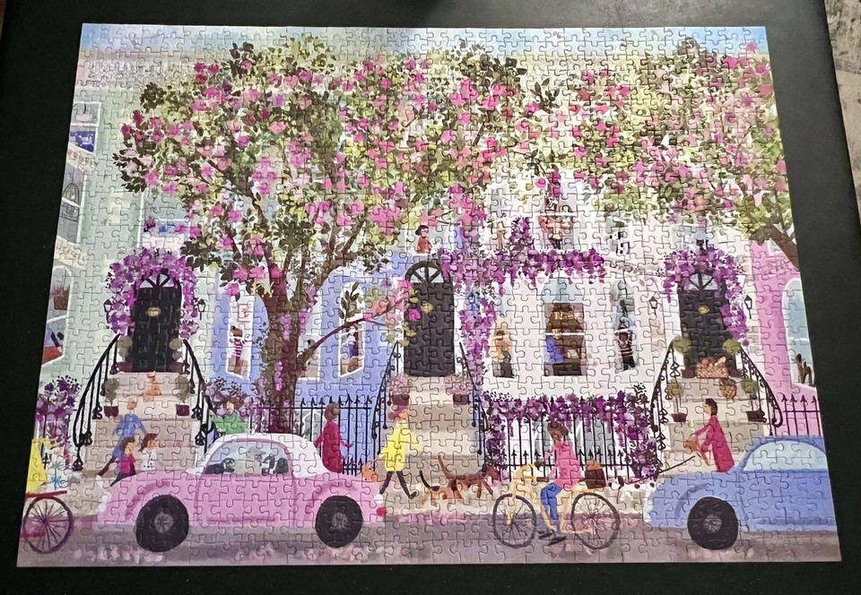 Galison Jigsaw Puzzle, Spring Terrace By Joy LaForme, 1000 Pcs **MINT ...