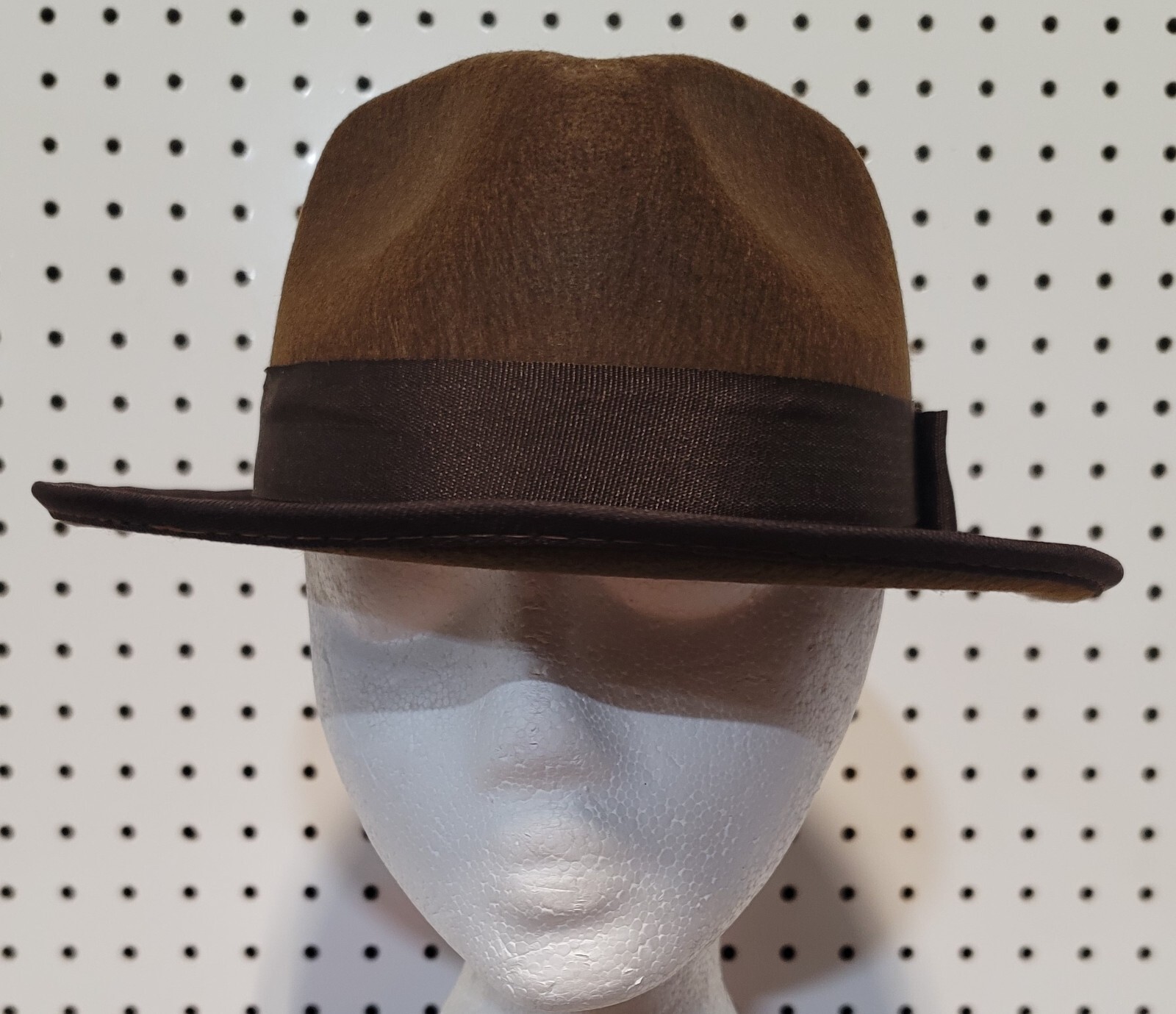 Brown PermaFelt Fedora Indiana Jones Hat Gangster Freddy Krueger | eBay