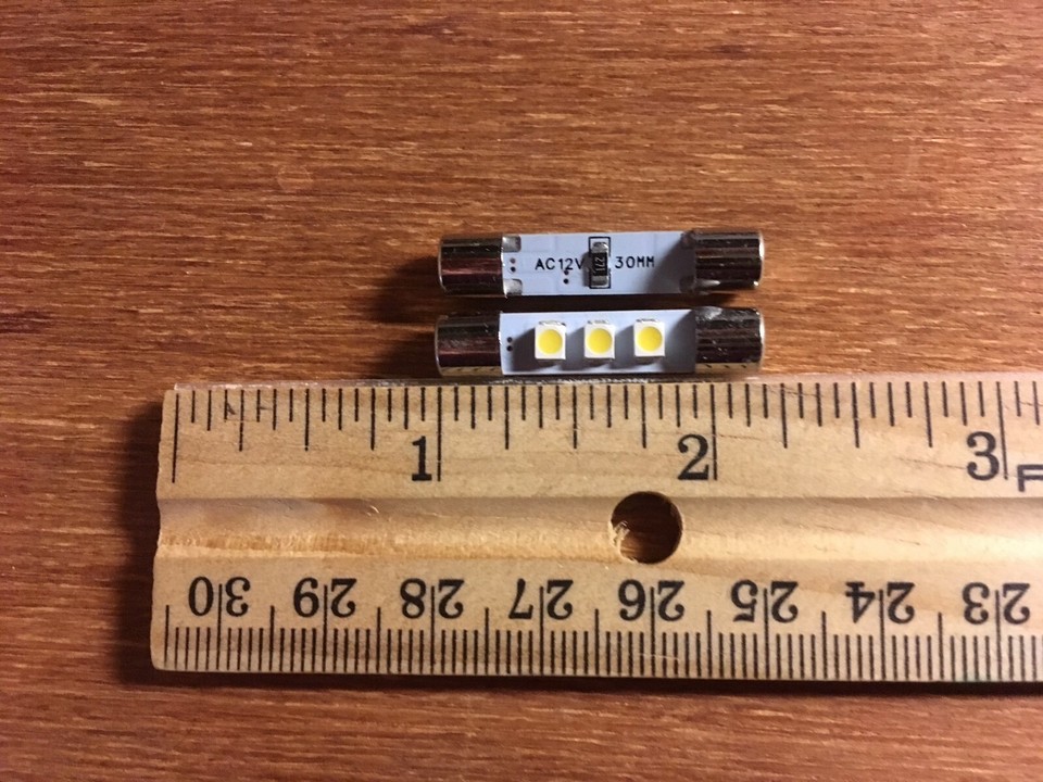 (10)12V-30MM AC LED FUSE LAMP- COLOR CHOICE BULBS- Realistic DIAL ...