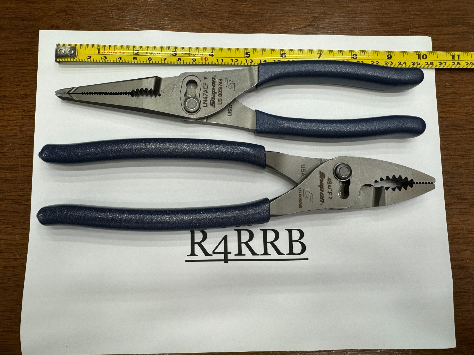 Snap-on Tools NEW POWER BLUE Soft Grip LONG LEVERAGE Plier Lot Set ...