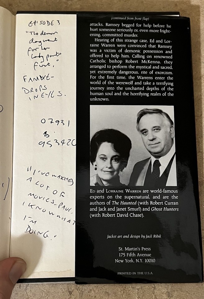 Werewolf : A True Story of Demonic Possession by Lorraine Warren Ed ...