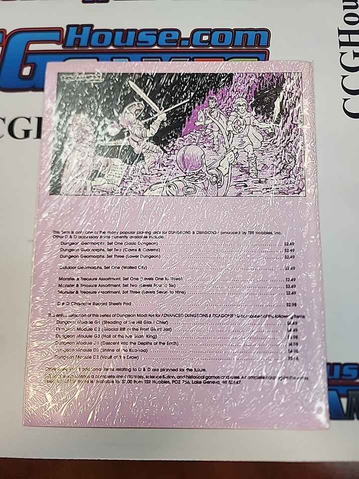 AD&D D3 Vault Of The Drow 1st Print Sealed 1978 TSR Dungeon Module ...