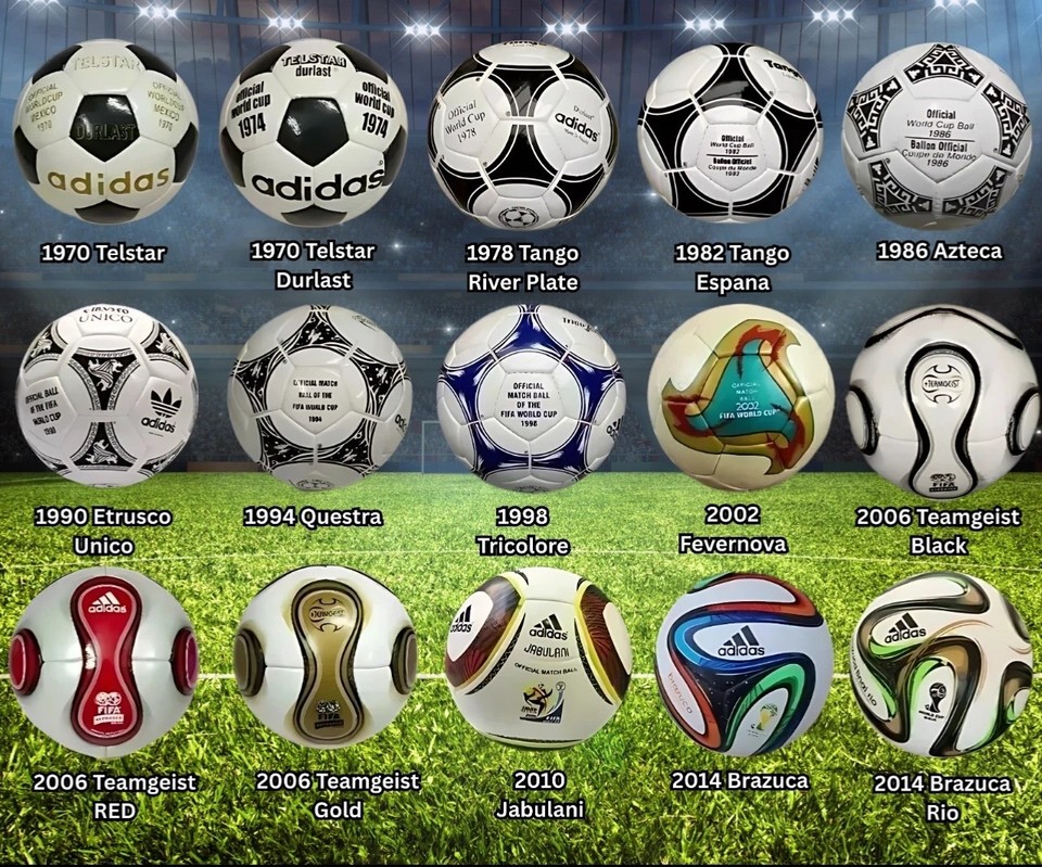 FIFA World Cup 1970–2014 Series Match Soccer Balls Collection Size 5 ...