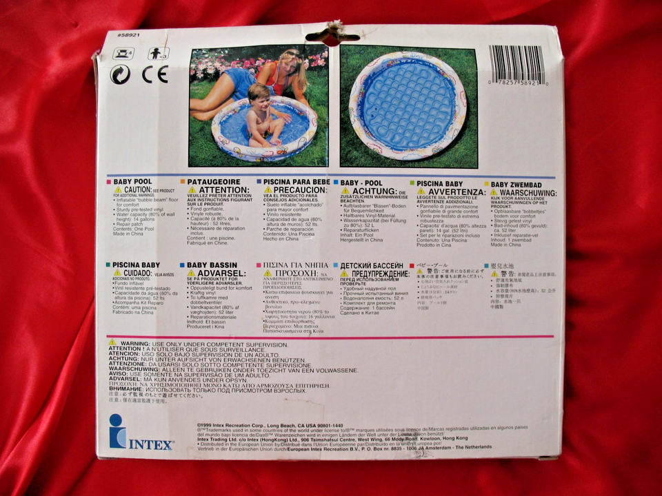 Intex The Wet Set 34" x 6" Baby Kiddie Child Kids 2 Ring Fish Design ...