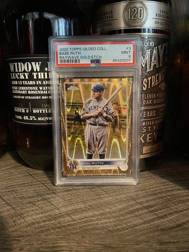 Babe Ruth 09/25 PSA 9 MINT SSP Short Print 2022 Topps Gilded Raywave ...