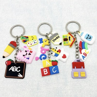 Education themed keychains Set of 3 New School Teacher | eBay
