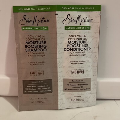 Shea Moisture Sample Size Shampoo Conditioner 0.5 Fl Oz | eBay