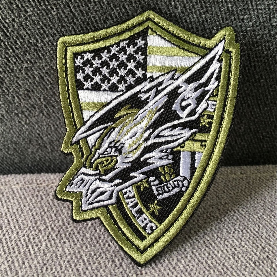 Embroidered US ARMY AIR FORCE Black Ops Area 51 Hook Loop Patch ...
