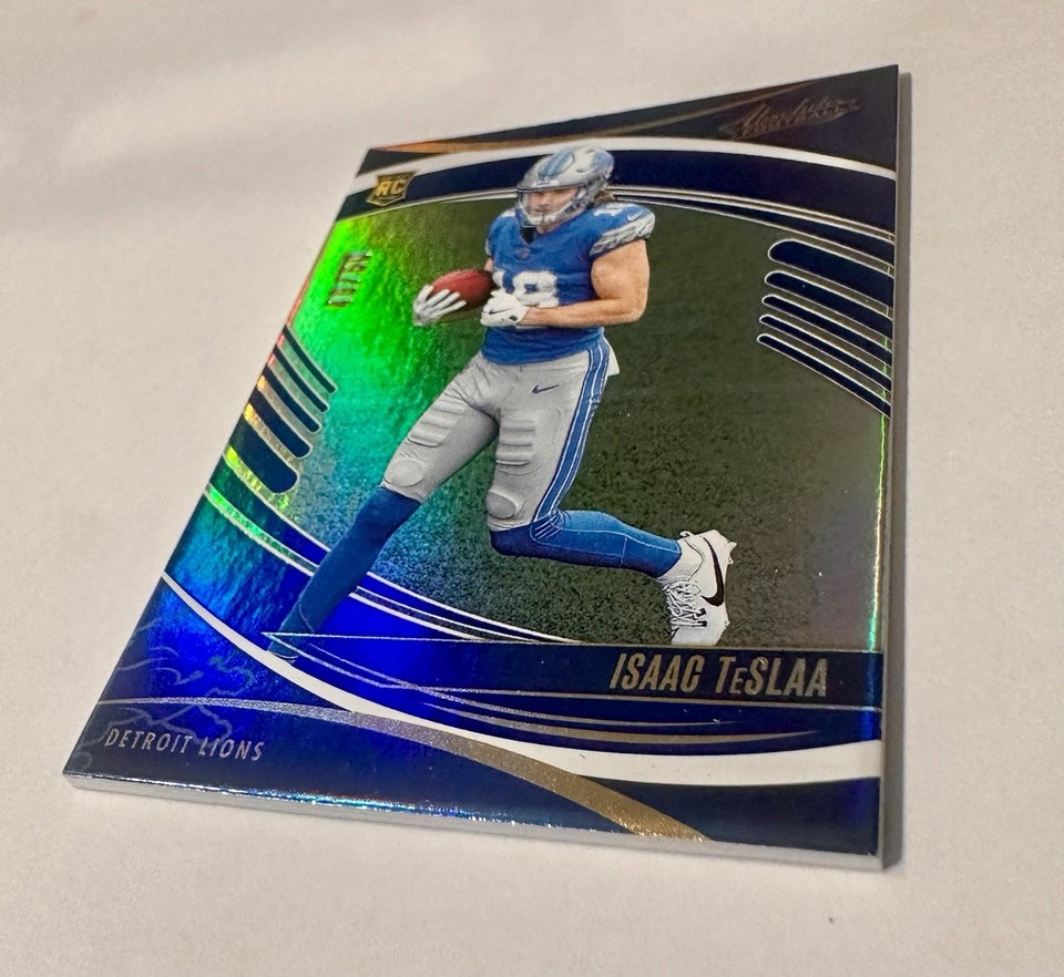 2025 Panini Absolute Football Isaac Teslaa Blue #/50 Rookie Detroit ...