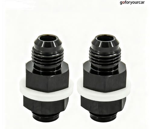 2Pcs 8AN 10AN Male Flare Fuel Cell Bulkhead Fittings With Teflon PTFE ...